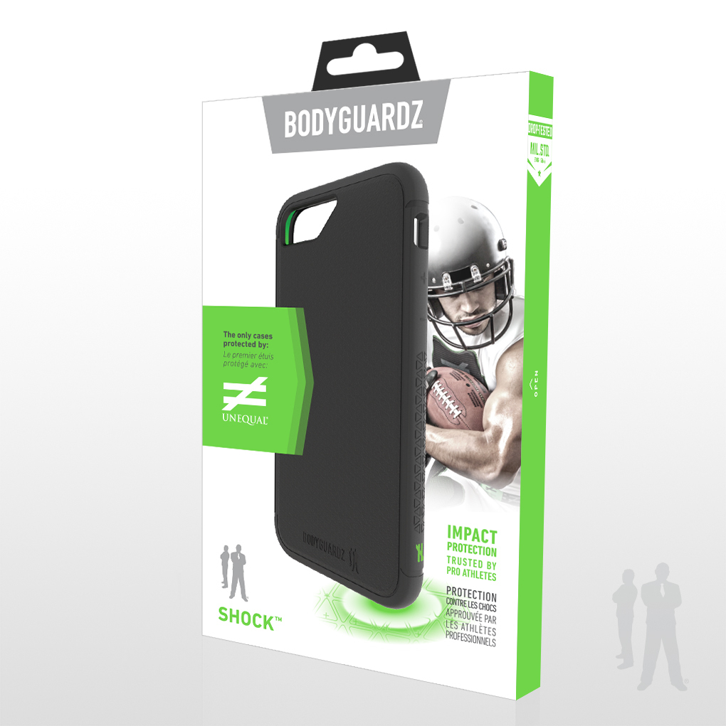 BodyGuardz Shock Case for Apple iPhone 8 / 7 / 6s (Black)