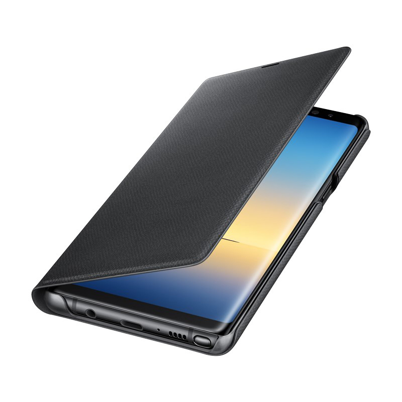 Samsung Galaxy Note 8 LED View Cover & Wallet Case (Black)