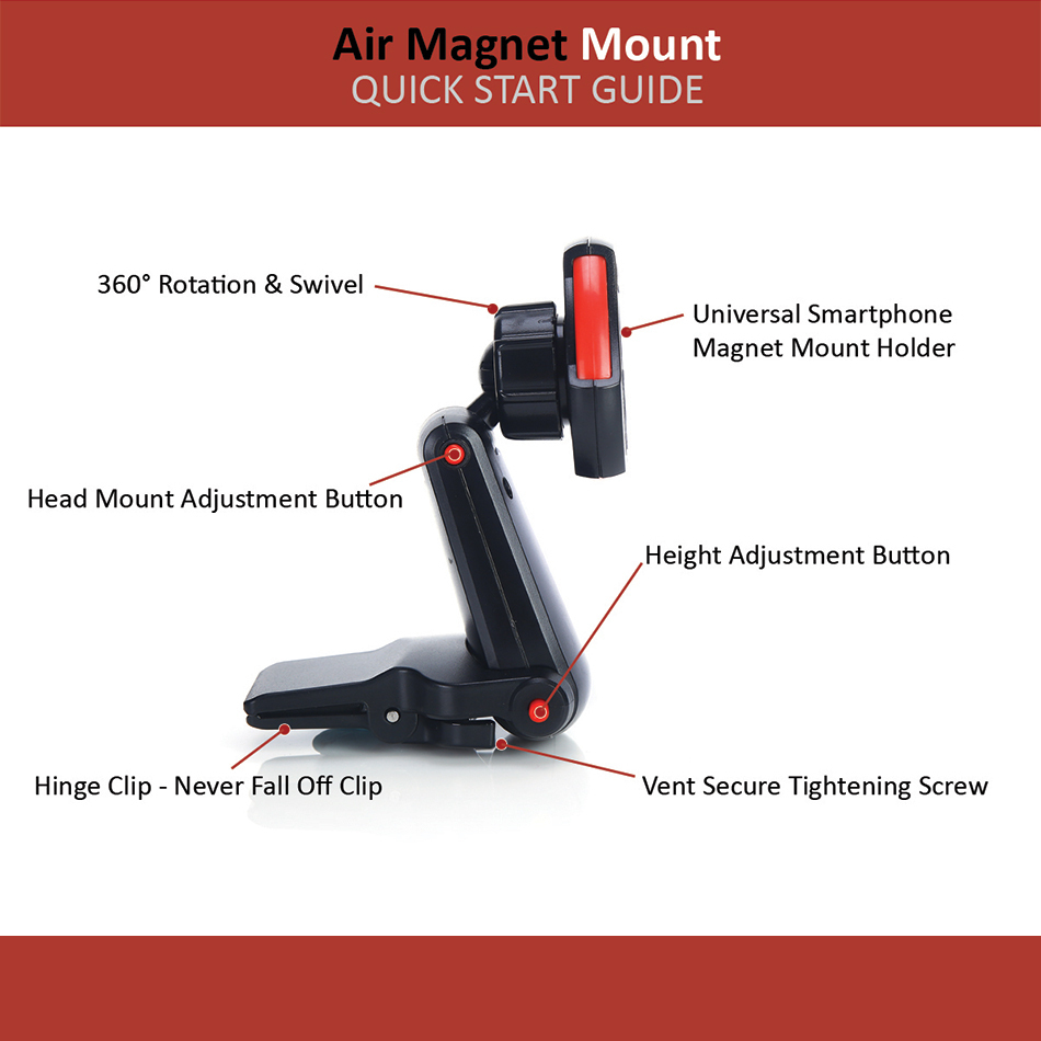 ExoGear ExoMount Magnet Air Vent Car Holder for Phone