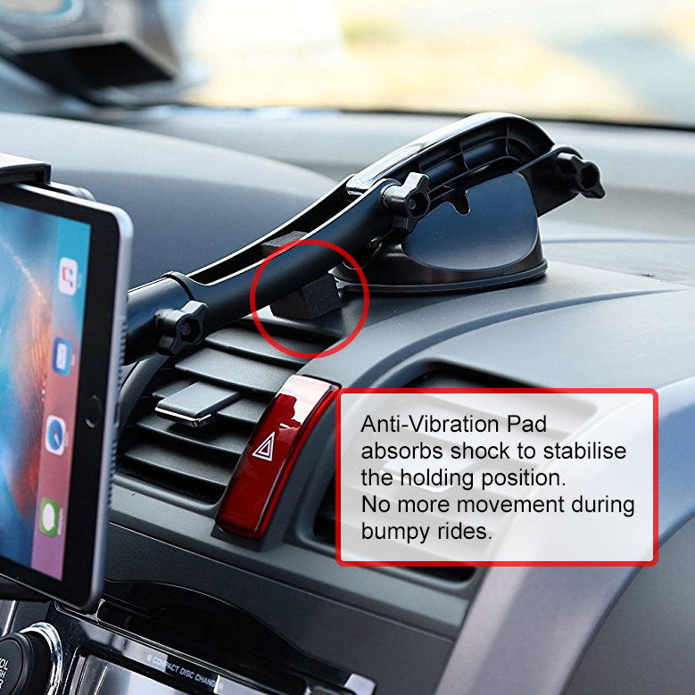 ExoGear ExoMount Tablet Ultra Long Arm Suction Car Holder