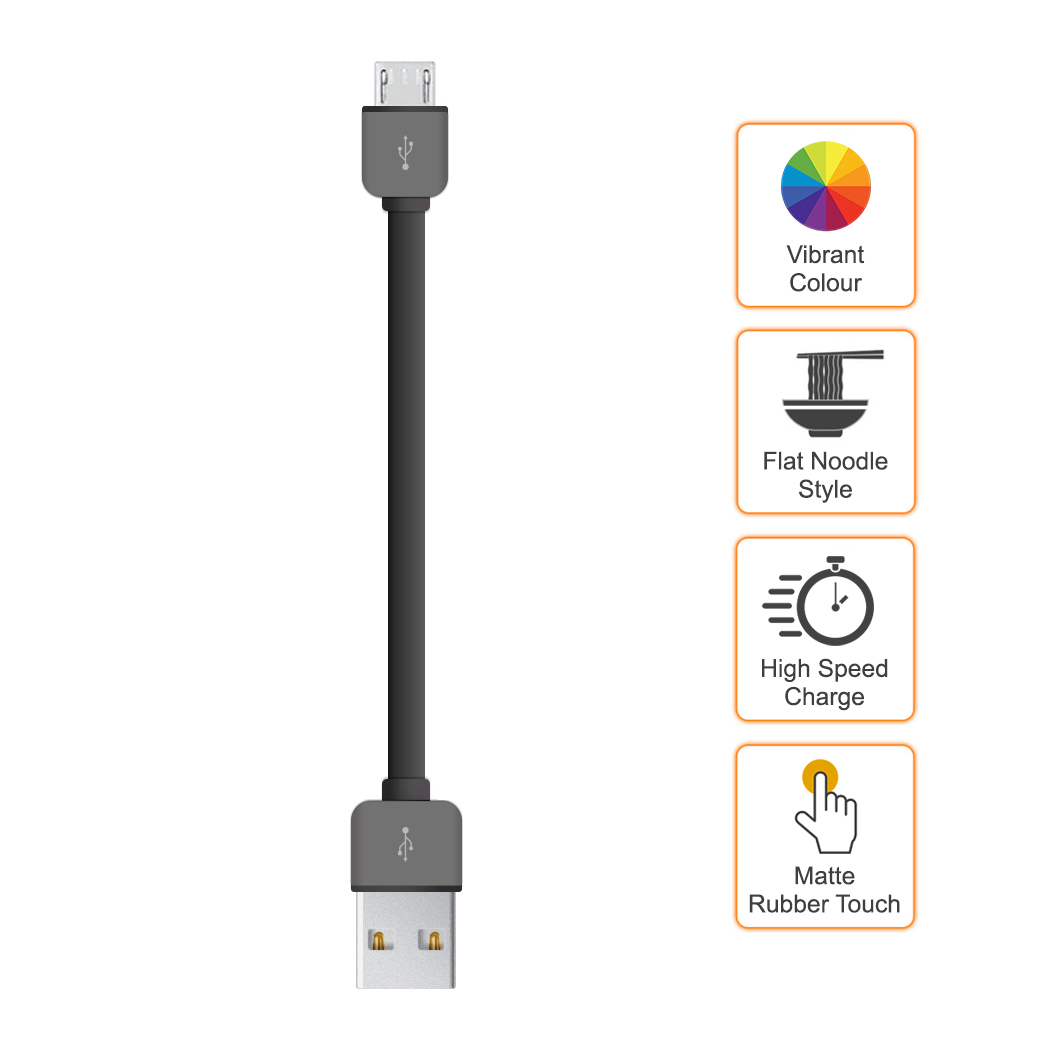 Rapid Charge Micro USB Cable (1m) - Green (Flat)