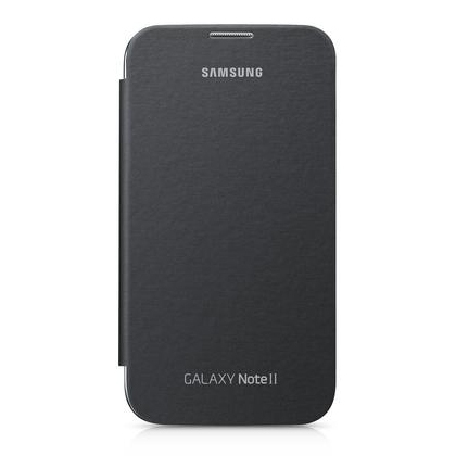 Flip Cover Protective Case - Samsung Galaxy Note 2 (Black)
