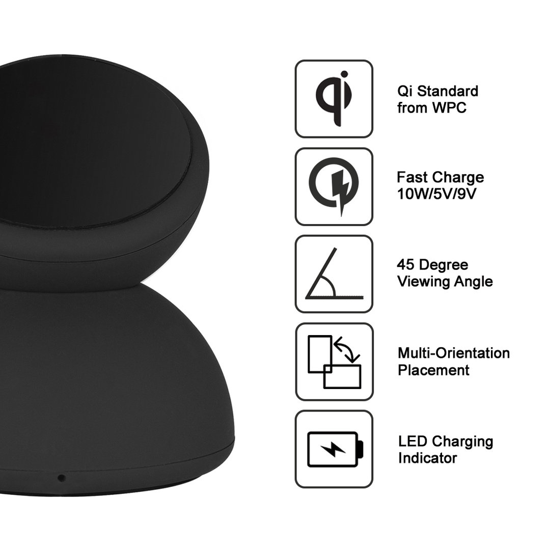 Adaptive Fast Qi Wireless Charger Stand For Mobile Phones