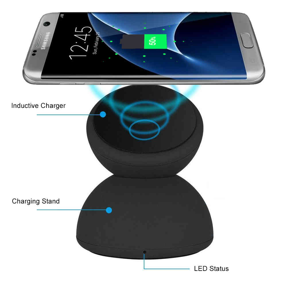 Adaptive Fast Qi Wireless Charger & Stand for Mobile Phones