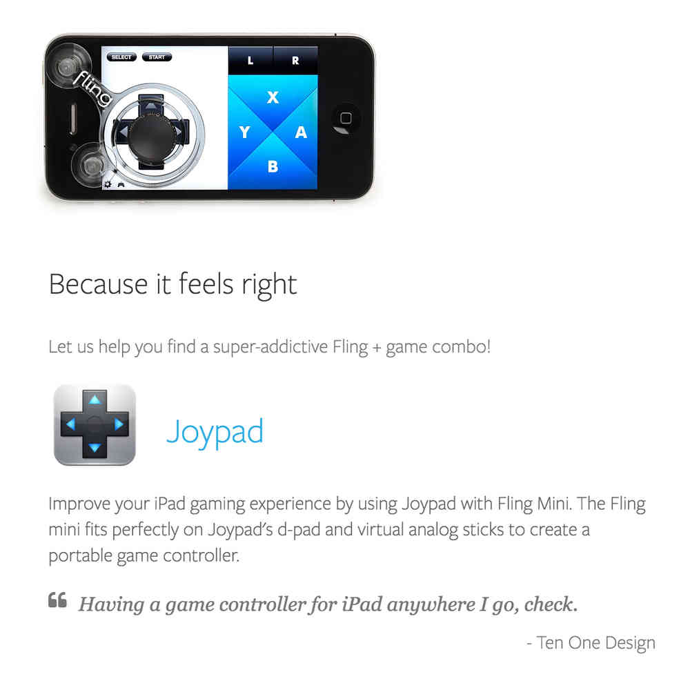 Fling Mini Ninja Joystick Game Controller for Phones