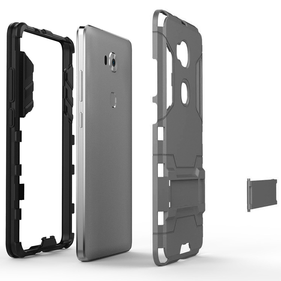Slim Armour Shockproof Case for Huawei GR5 2015 / Honor 5x (Grey)