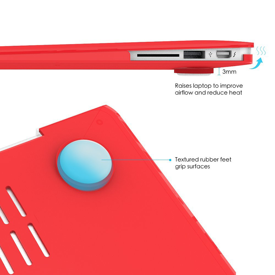 Frosted Shell Hard Case - Apple MacBook Air 11-inch (Red)