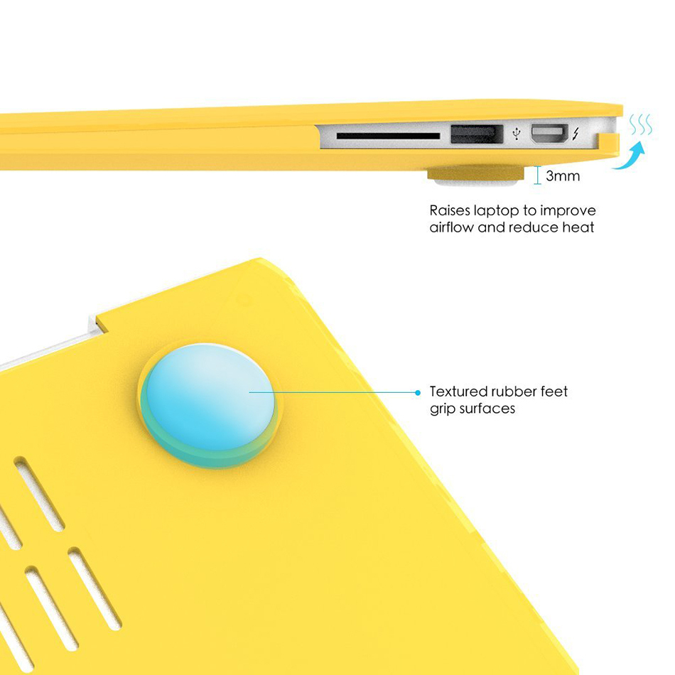 Frosted Shell Hard Case for MacBook Air 11-inch (Yellow)