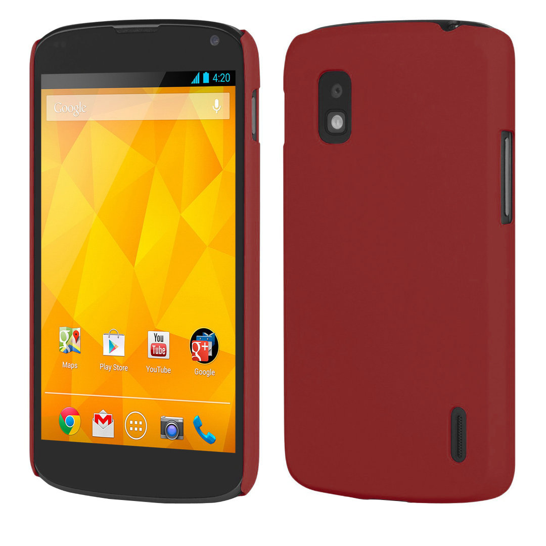 Hard Shell Case for Google Nexus 4 (Red)