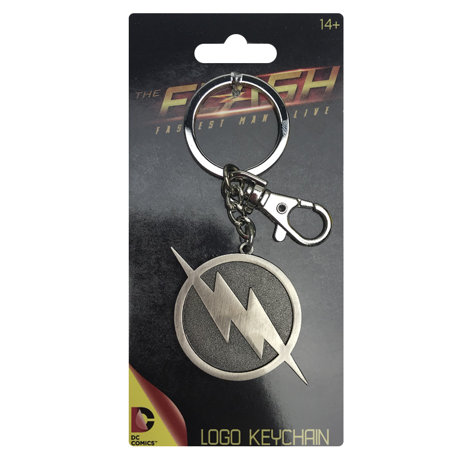 The Flash TV Series Logo 3D Pewter Keychain Ring