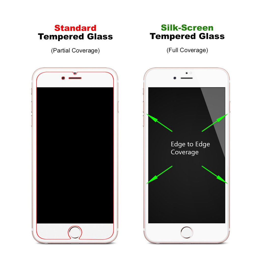 Full Tempered Glass Screen Protector iPhone 8 / SE 3rd Gen White