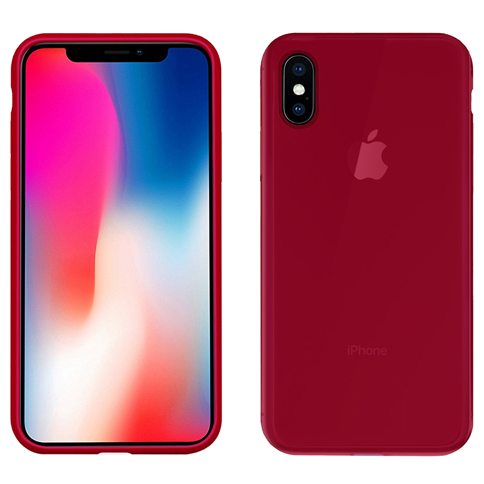 Flexi Gel Case for Apple iPhone Xs (Frost Red)