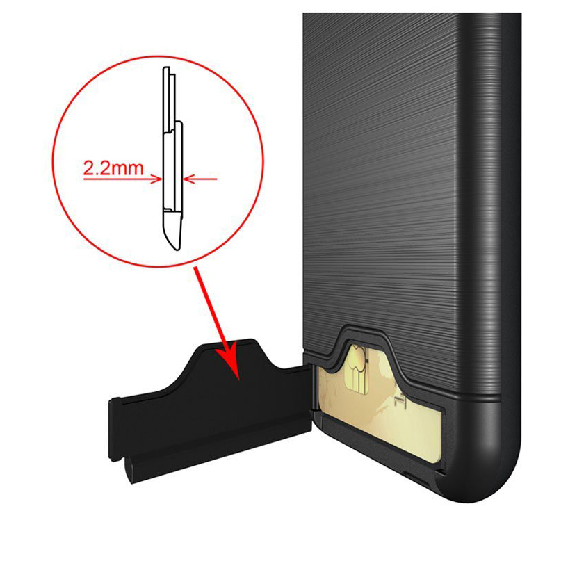 Dual Armour Tough Card Slot Case for Apple iPhone Xs (Black)