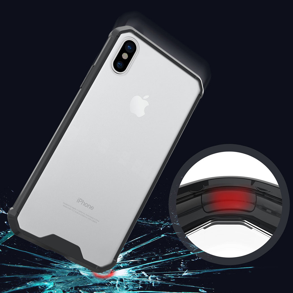Hybrid Fusion Shockproof Hard Case for Apple iPhone Xs (Black)