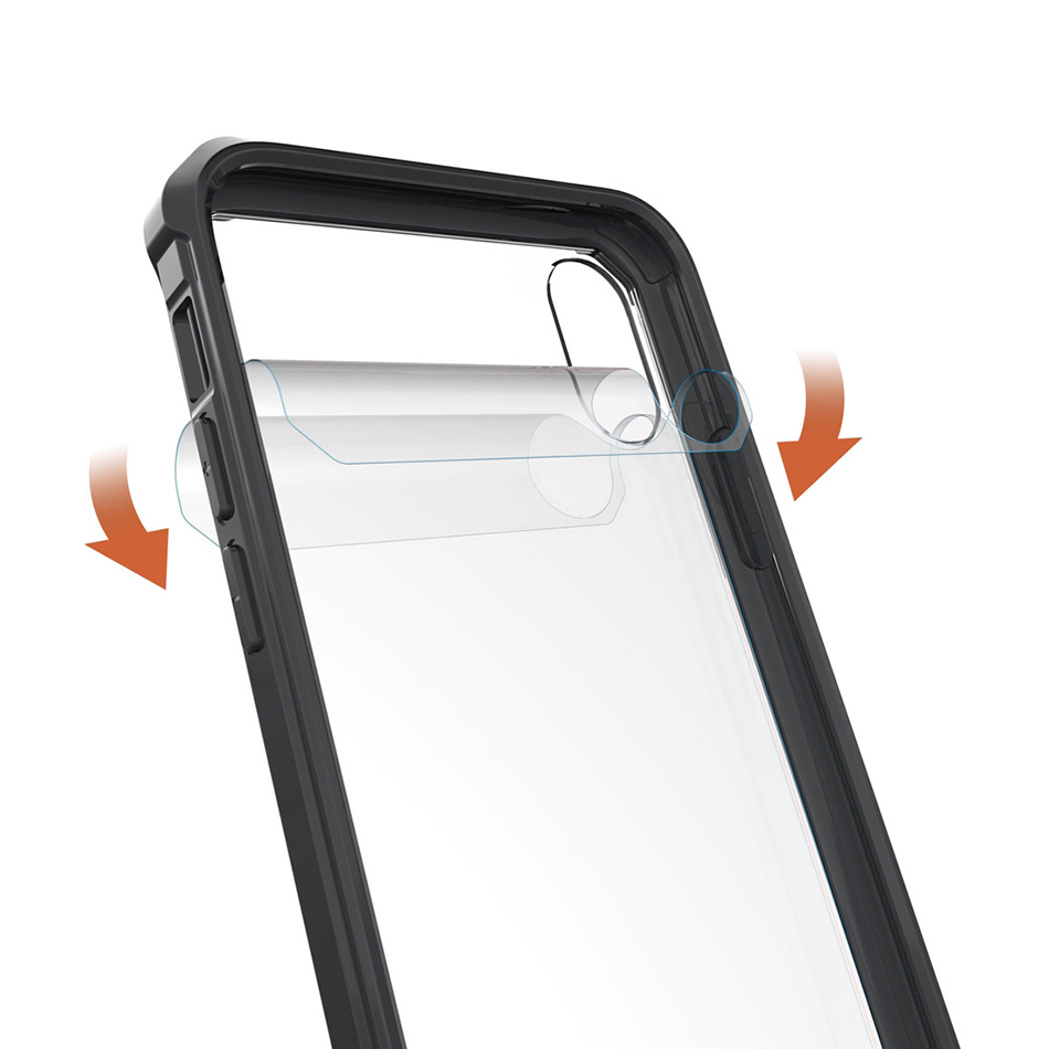 Hybrid Fusion Shockproof Hard Case for Apple iPhone Xs (Black)