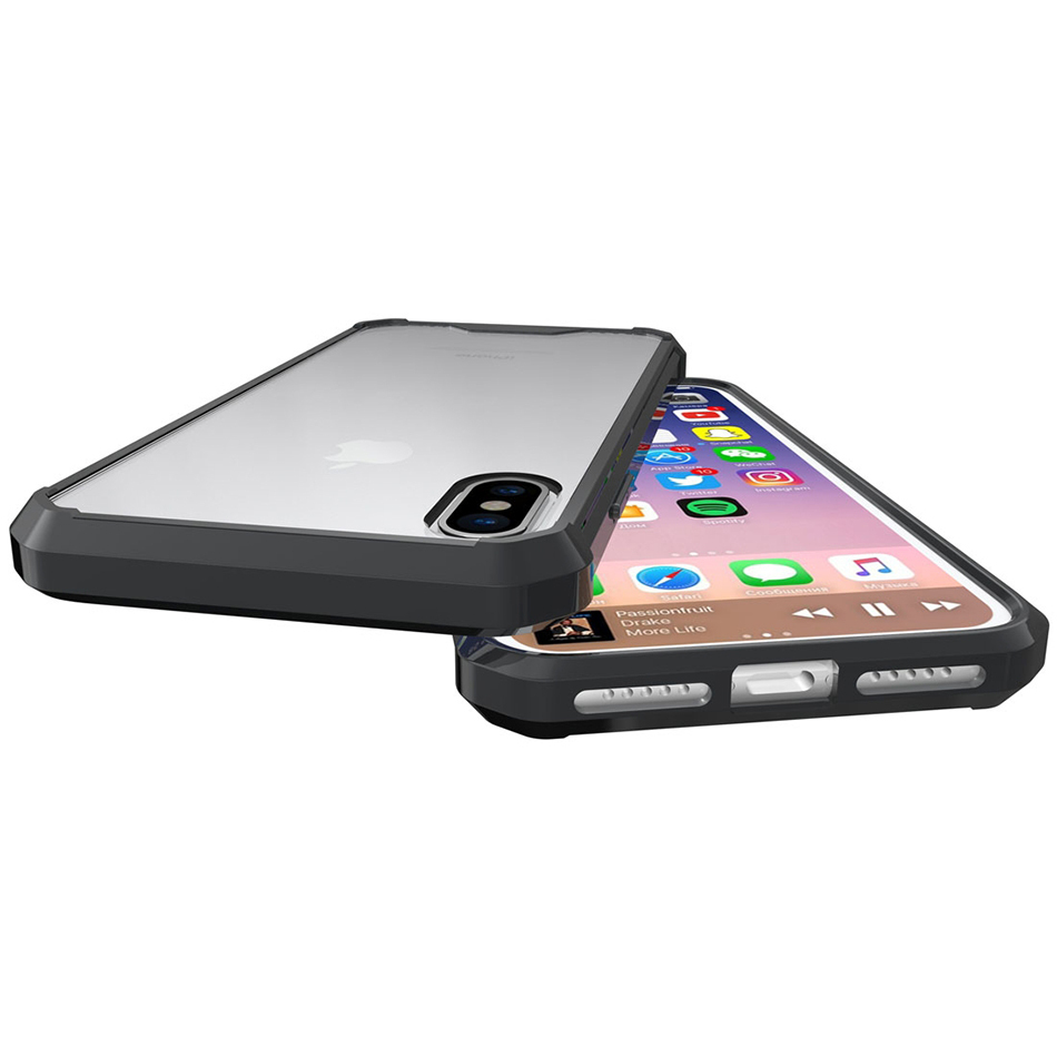 Hybrid Fusion Shockproof Hard Case for Apple iPhone Xs (Black)