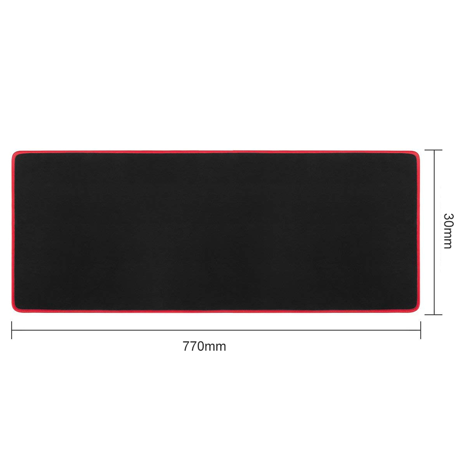 Large Non-Slip Rubber Gaming Mouse Pad / Cloth Surface (Black)
