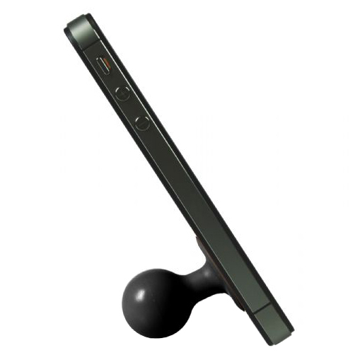 Rubber Ball Suction Cup Stand for Mobile Phones (Black)