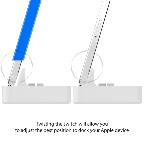 Kidigi Lightning Cable Charging Dock - Apple iPad Air (White)