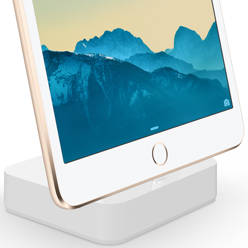 Kidigi Lightning Cable Charging Dock for iPad Mini (White)