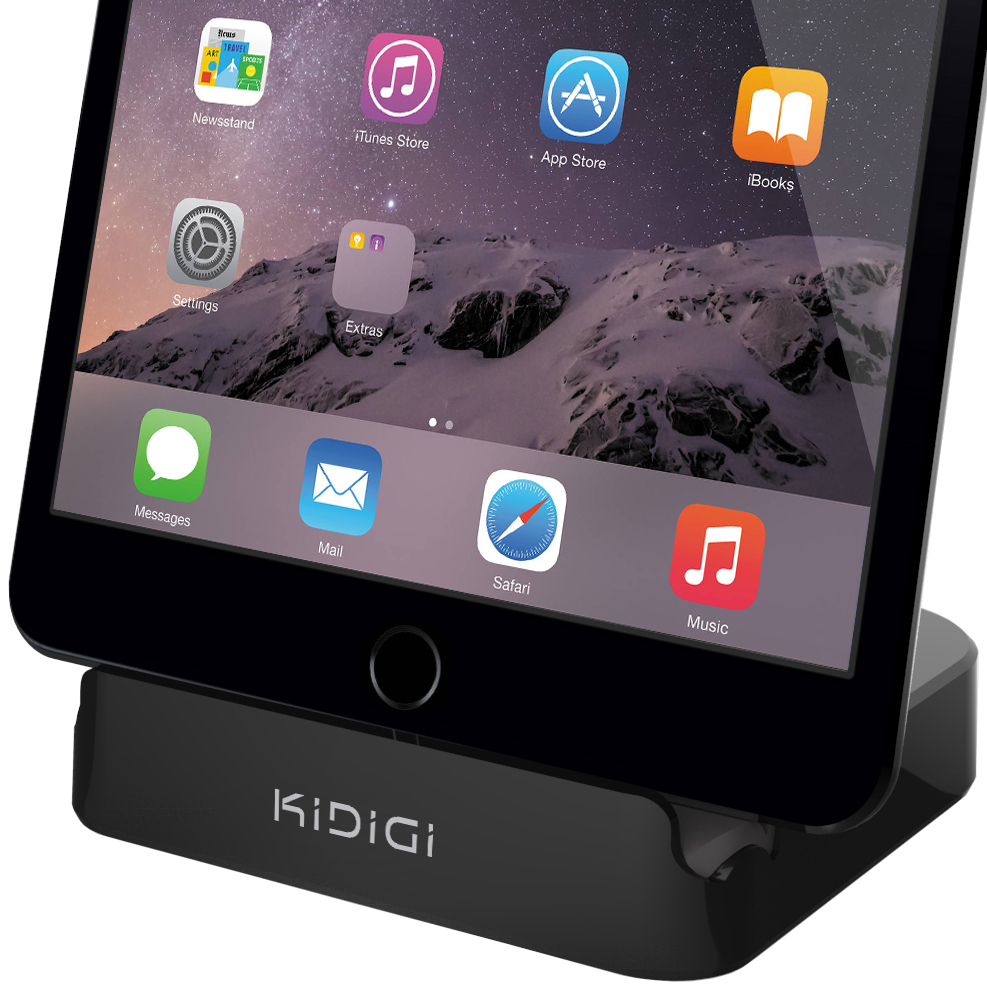 Kidigi 2.4A Charge & Sync Dock - Apple iPad Mini (Black)