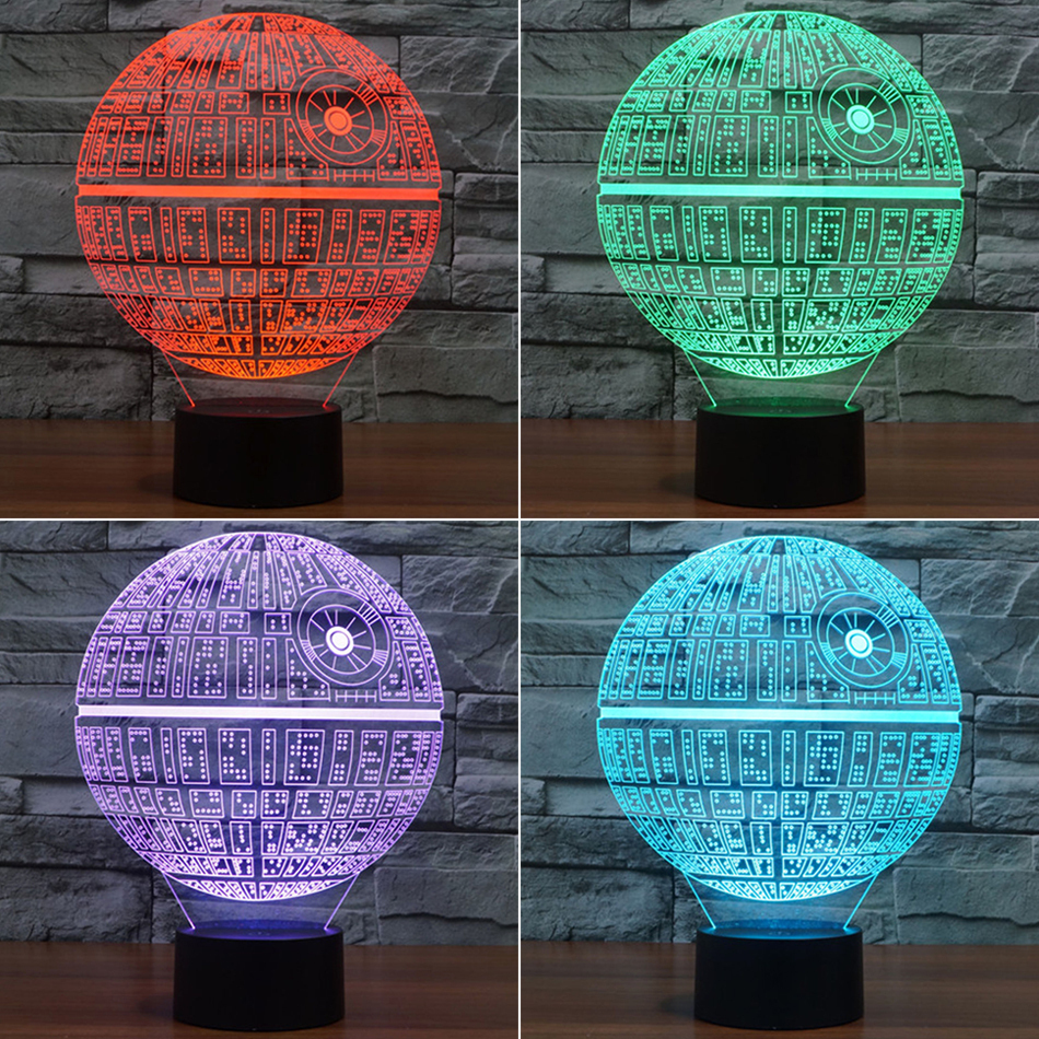 3D Star Wars Death Star LED Desk Lamp / Night Light