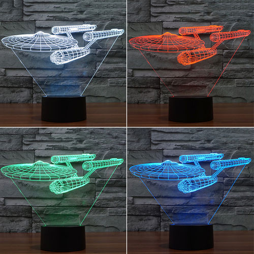 3D Star Trek Battleship LED Desk Lamp / Night Light