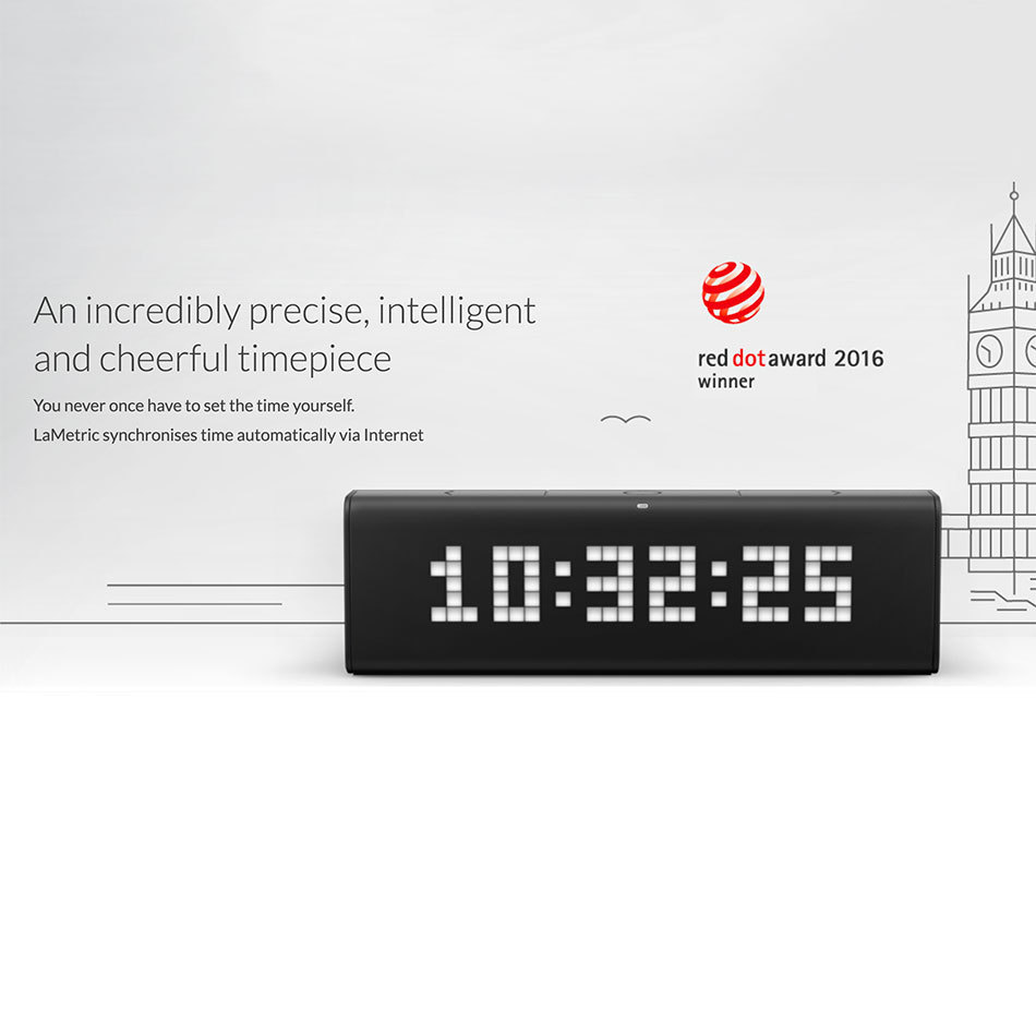 LaMetric Time Wi-Fi Smart Programmable Clock with Apps