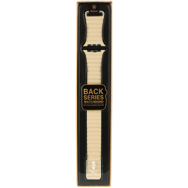 Baseus Leather Loop Band - Apple Watch 42mm (Khaki)