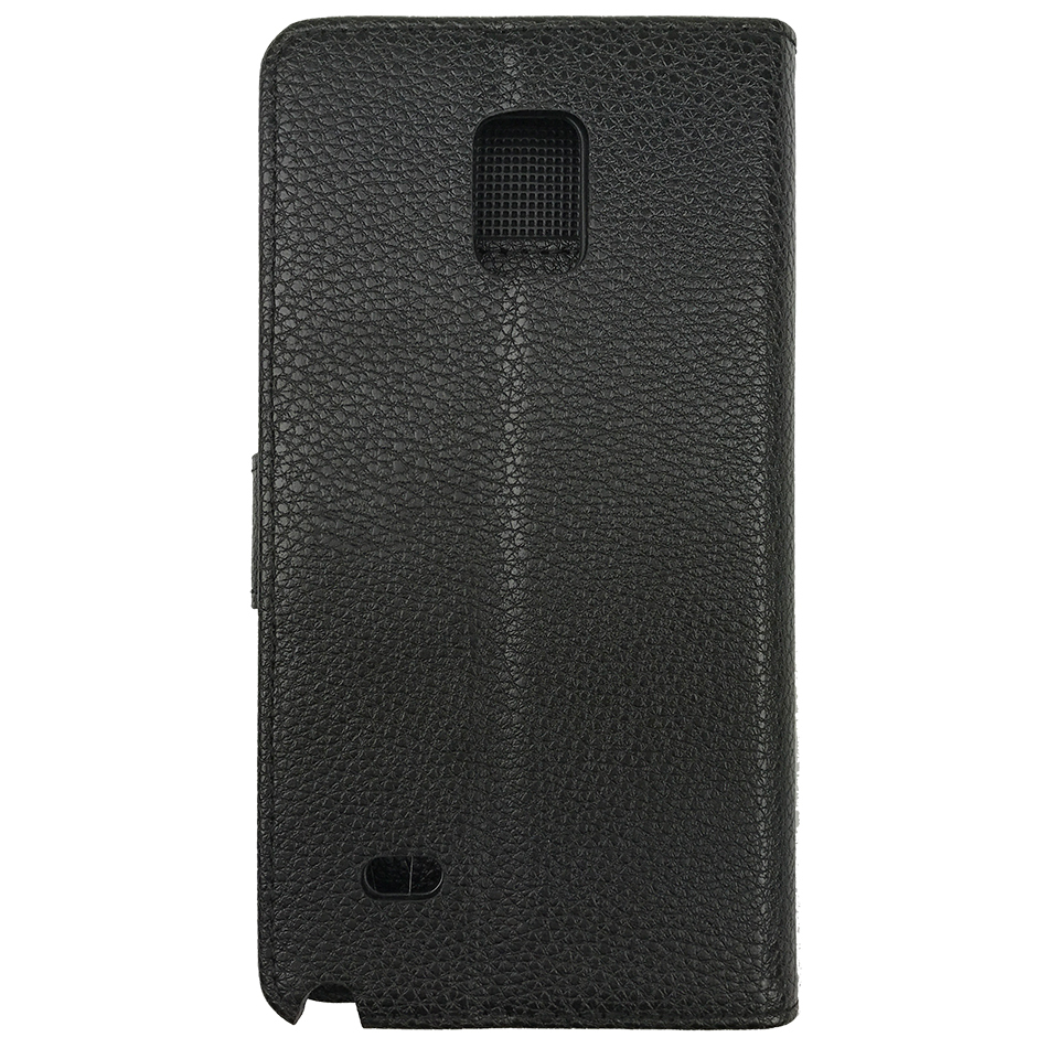 Leather Wallet Case for Samsung Galaxy Note 4 (Black)
