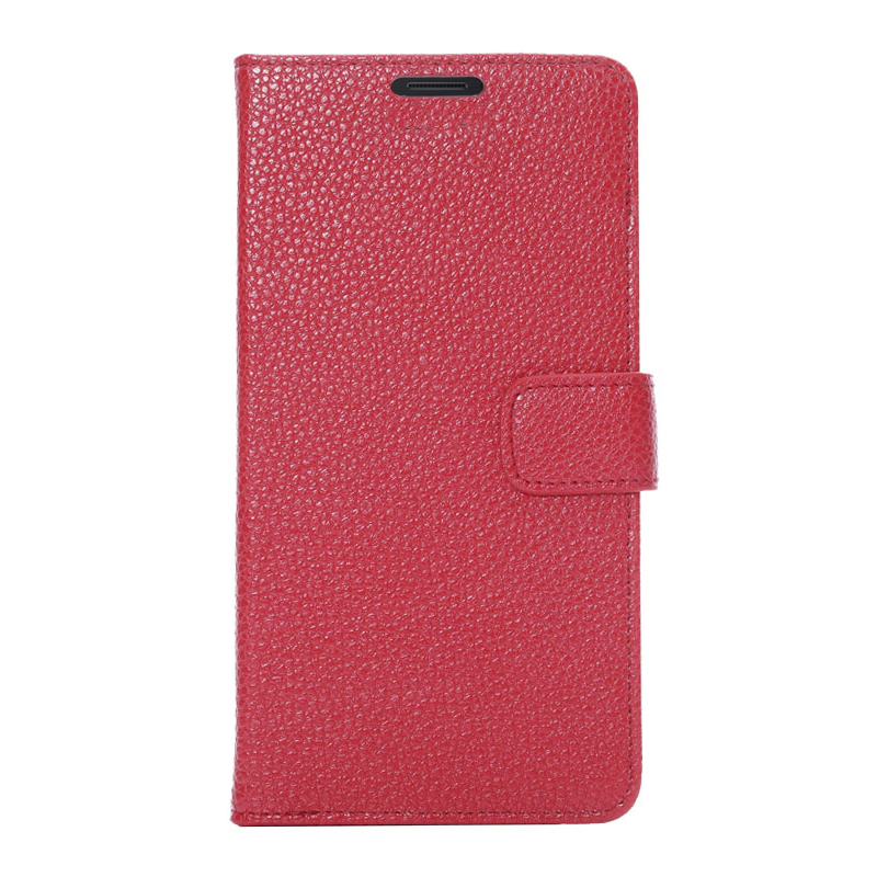 Leather Wallet Case for Samsung Galaxy Note 4 (Red)