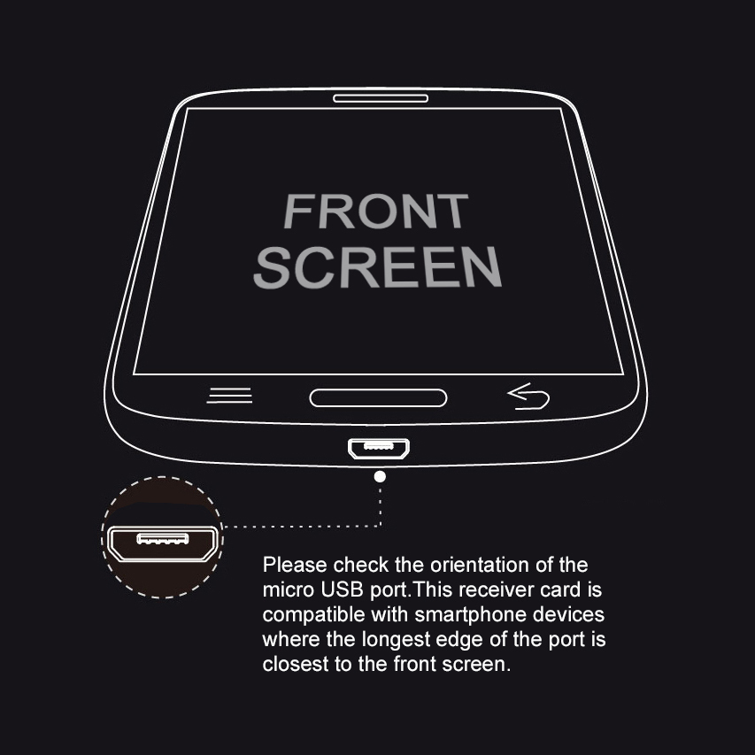 Micro USB (Down) Wireless Charging Receiver Card for Mobile Phone