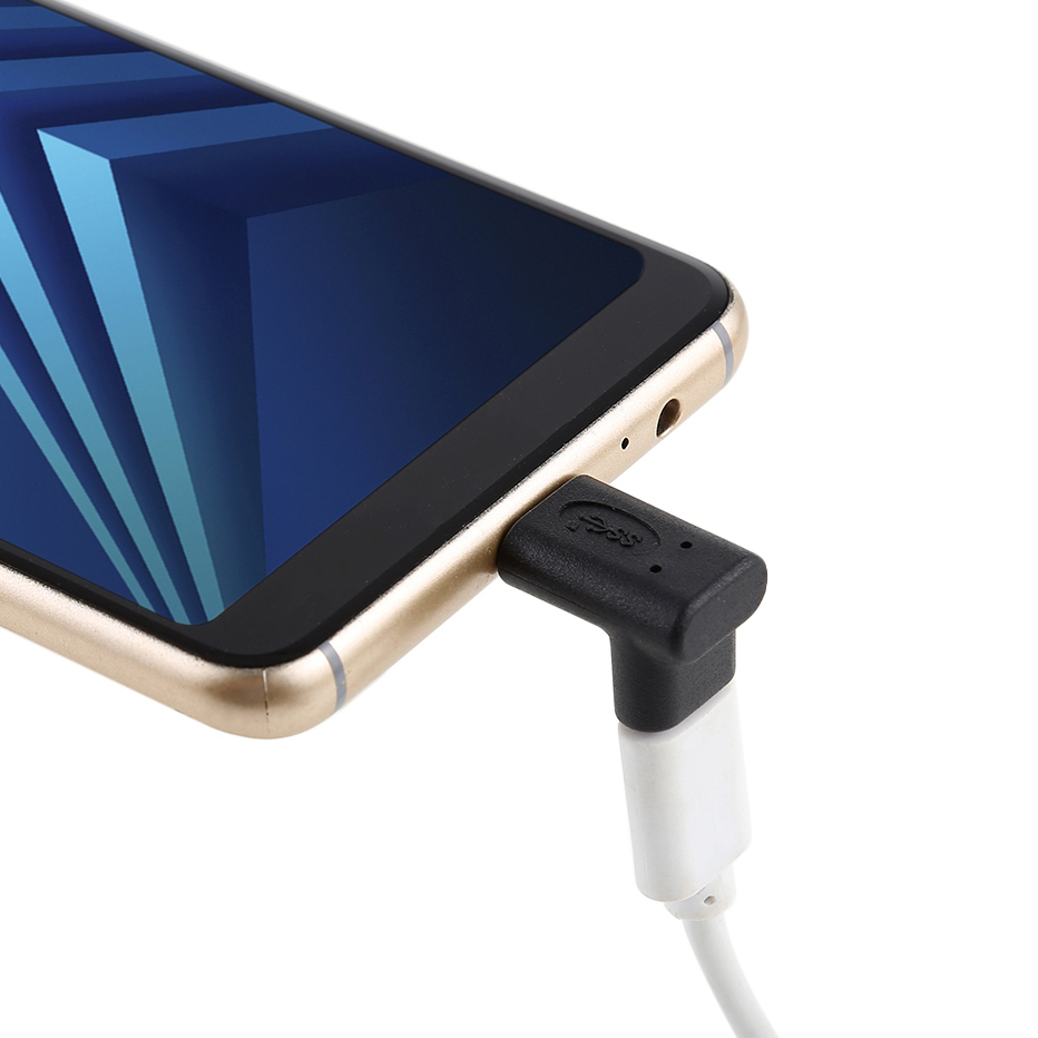 Up / Down (Elbow) USB Type-C Connector to Female Extender Adapter