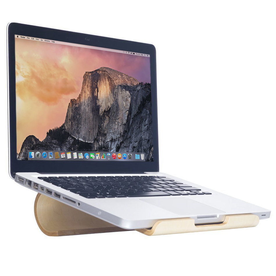 Samdi Small Wooden Riser Desk Stand for MacBook Laptop (Birch)