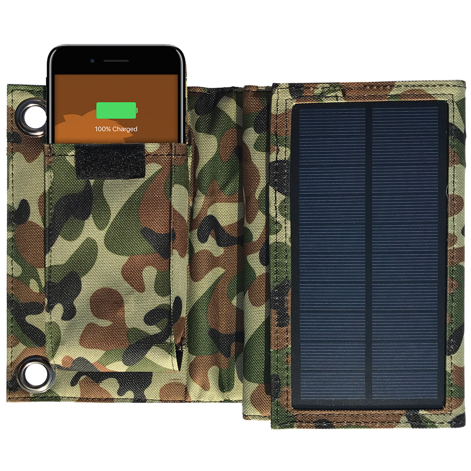 8W Outdoor Folding Solar Panel Charger for Phones & Tablets