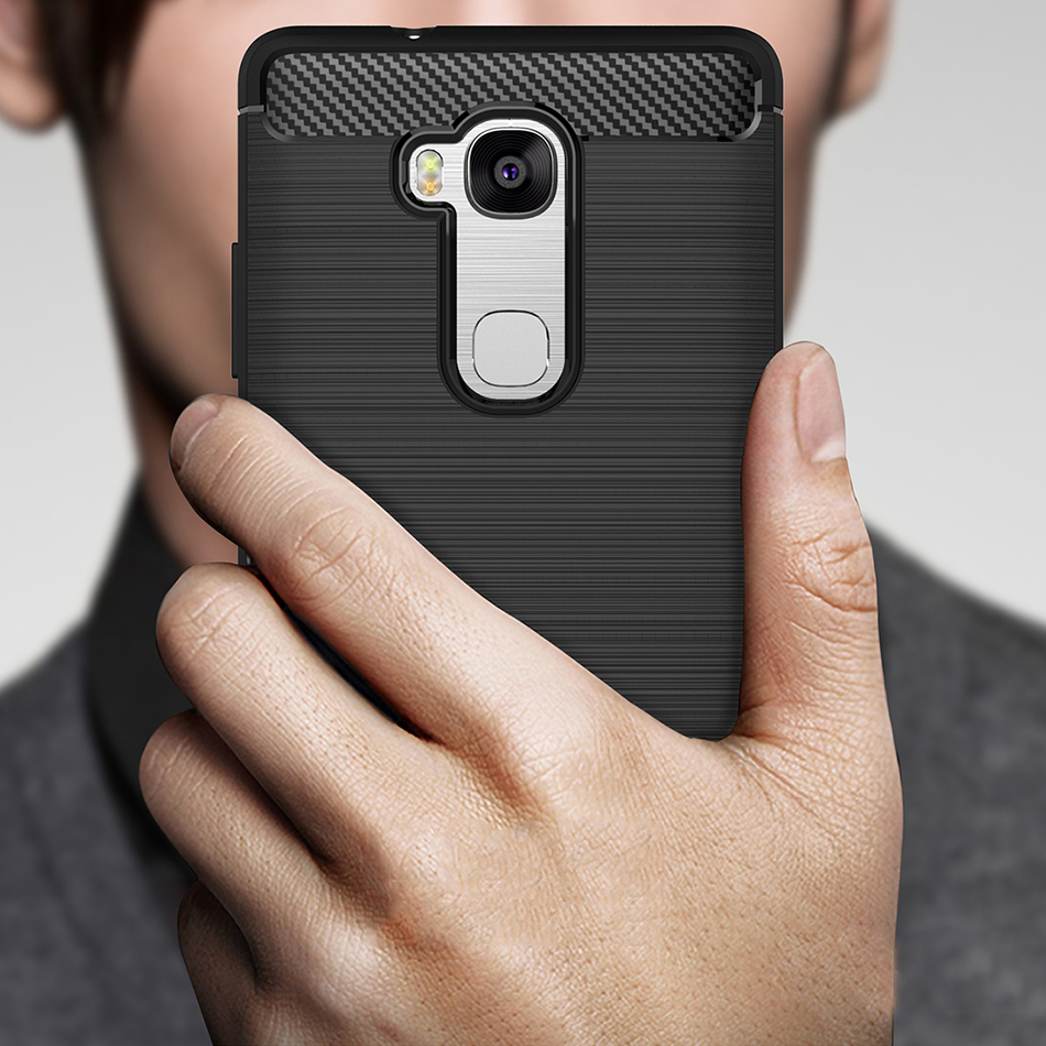 Flexi Slim Carbon Fibre Case for Huawei GR5 2015 (Black)