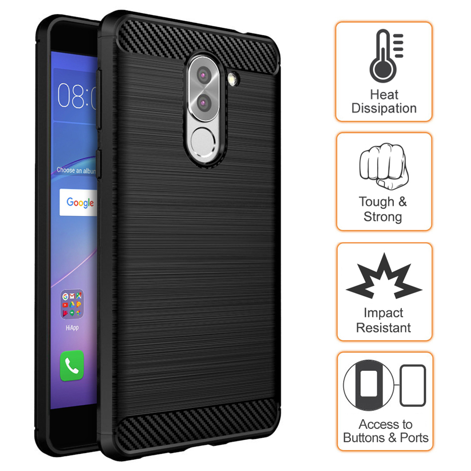Flexi Slim Carbon Fibre Case for Huawei GR5 2017 (Black)