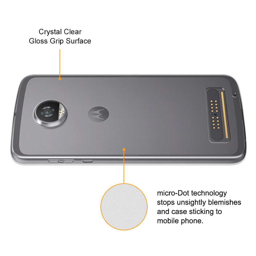 Flexi Slim Gel Case for Motorola Moto Z2 Play (Clear)