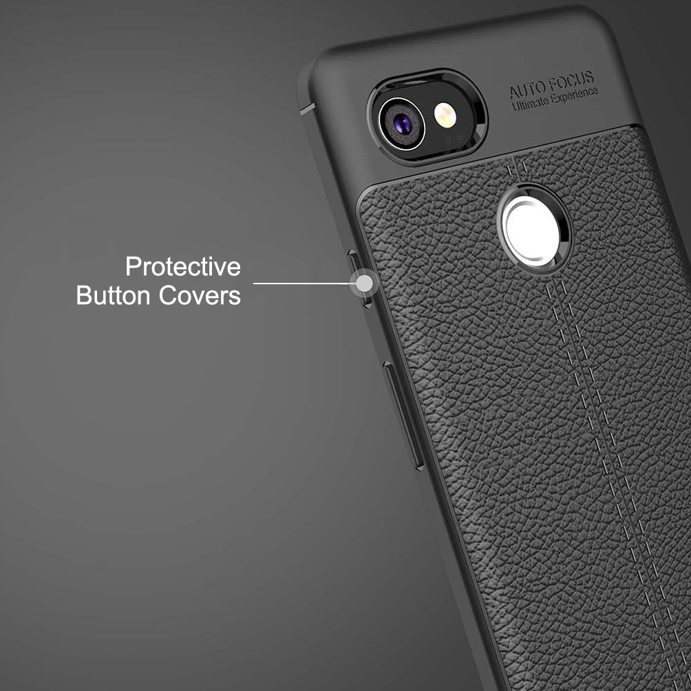 Flexi Slim Litchi Texture Case for Google Pixel 2 XL (Black)