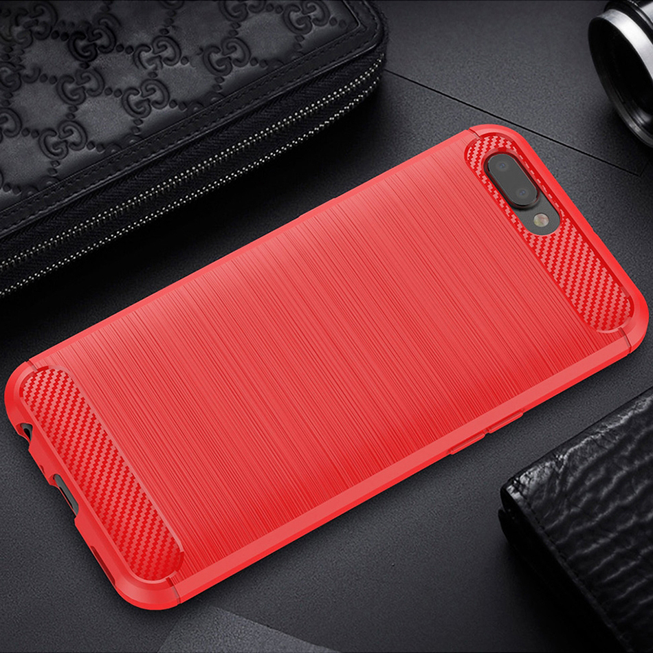 Flexi Slim Carbon Fibre Case for Oppo R11 (Red)