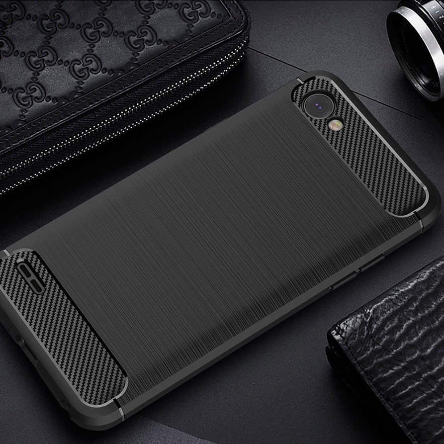 Flexi Slim Carbon Fibre Case for LG Q6 (Black)