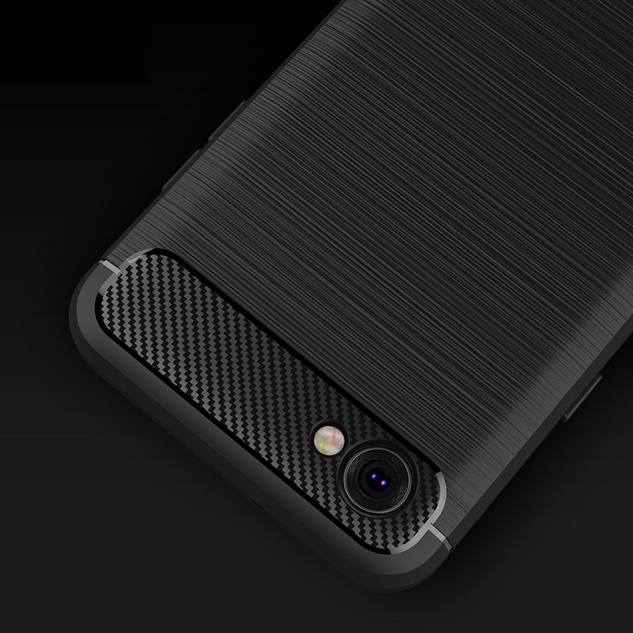 Flexi Slim Carbon Fibre Case for LG Q6 (Black)