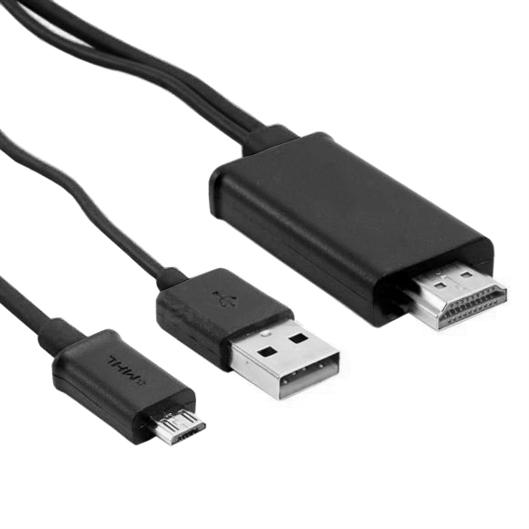 MHL Micro-USB to HDMI Cable / TV Adapter for Phone / Tablet