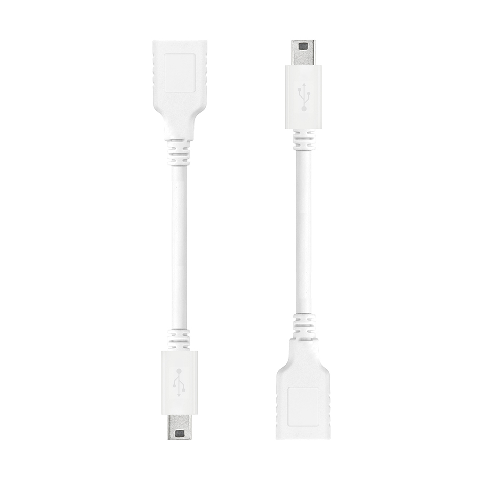 Short Mini-USB to USB 2.0 (Female) OTG Cable (8.5cm)