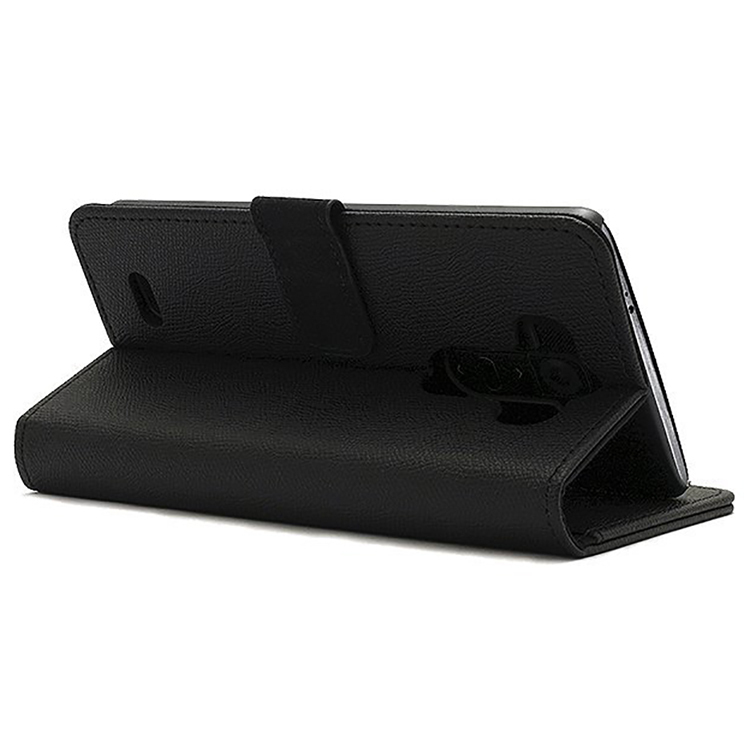 Leather Wallet Case for LG G3 (Black)