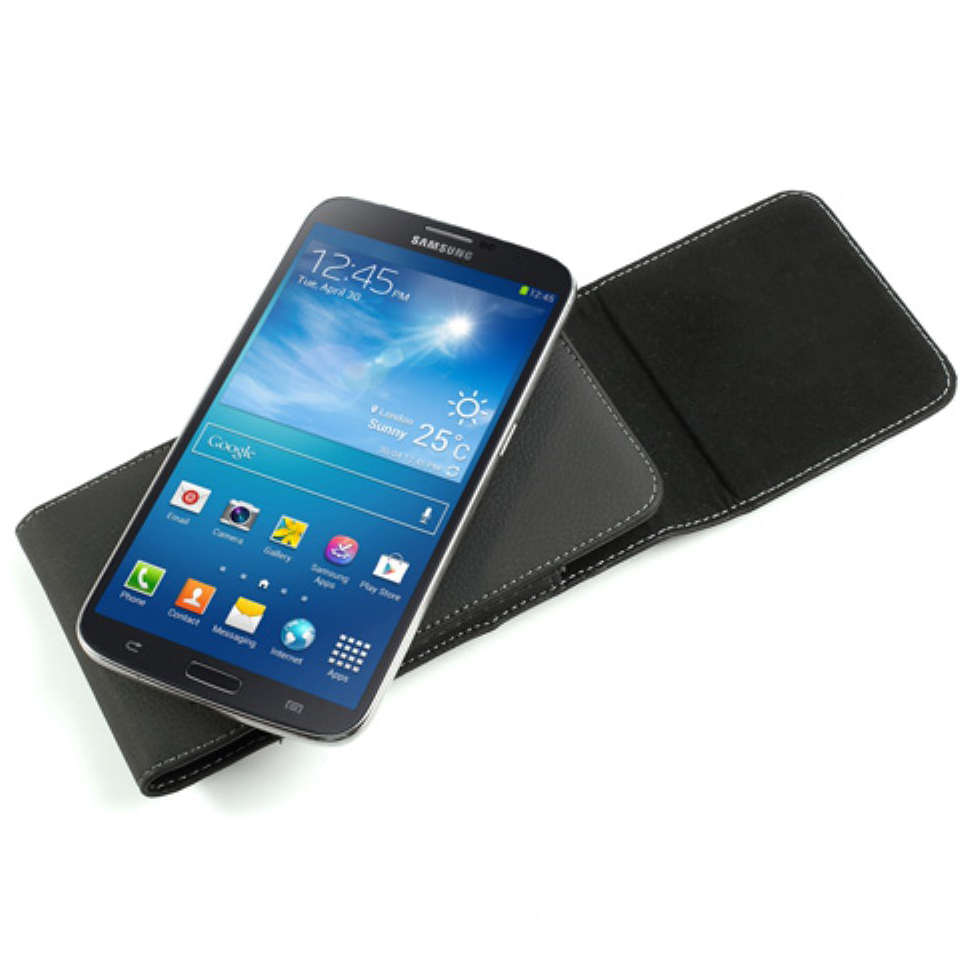 Executive Large Vertical Leather Pouch / Belt Clip Phone Case