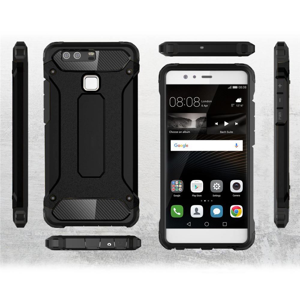 Military Defender Shockproof Case for Huawei P9 (Black)