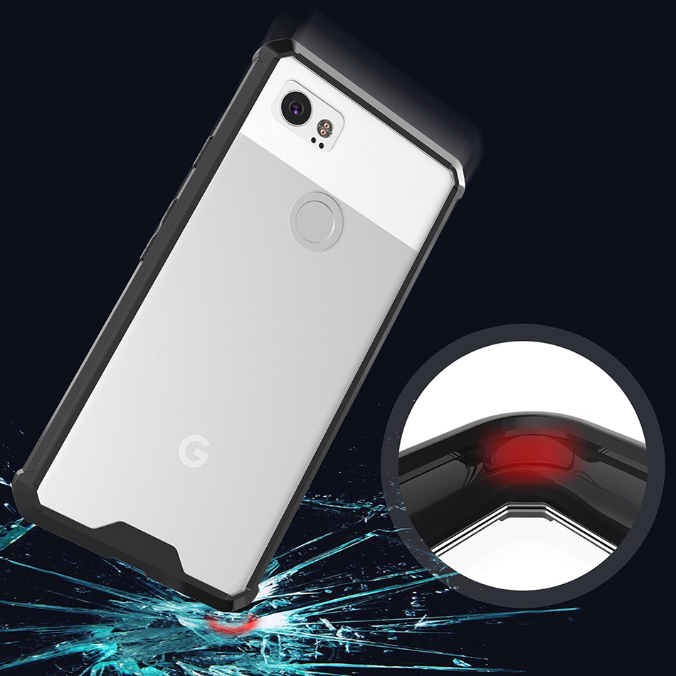 Hybrid Acrylic Hard Case for Google Pixel 2 XL (Black)