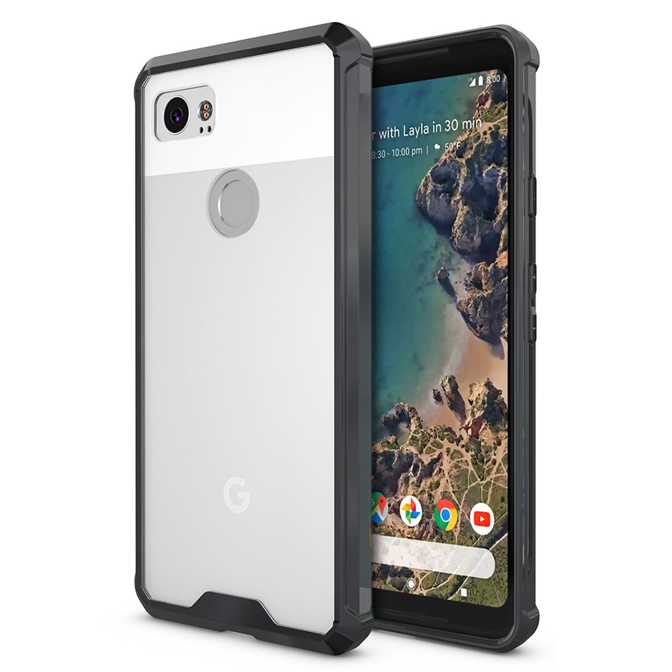 Hybrid Acrylic Hard Case for Google Pixel 2 XL (Black)