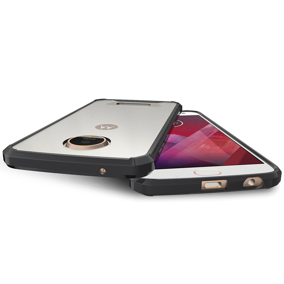 Hybrid Fusion Shockproof Case for Motorola Moto Z2 Play (Black)